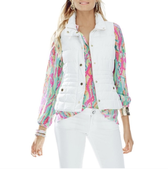 Lilly Pulitzer | Jackets & Coats | Lilly Pulitzer Isabelle White Down ...